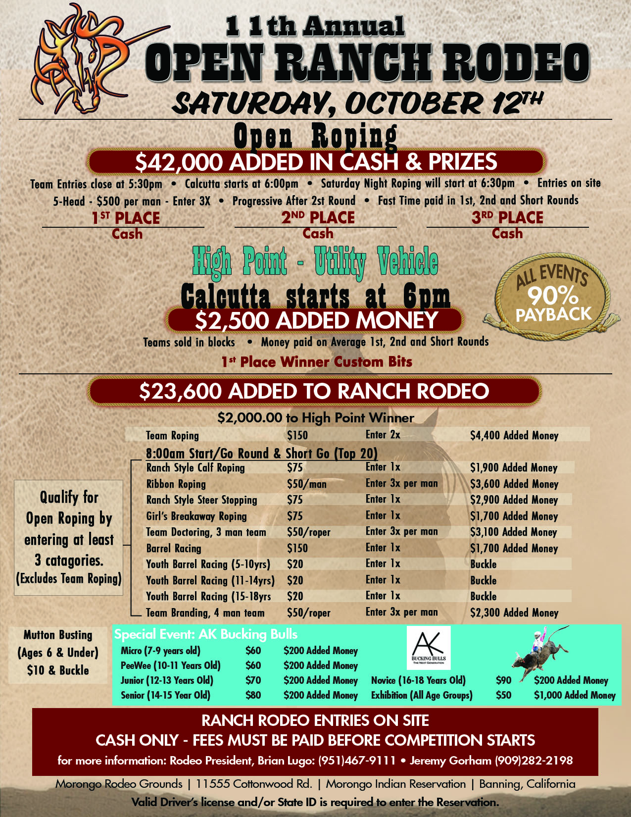 11th Annual Morongo Open Ranch Rodeo | October 12, 2024 – Morongo