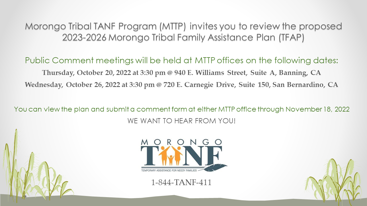 Morongo Tribal TANF Program – Morongo
